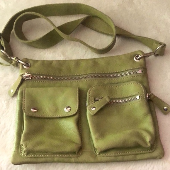 Fossil | Bags | Fossil Avocado Green Leather Crossbody Bag With ...